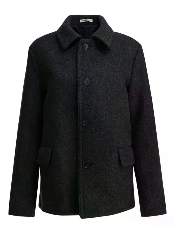 Auralee Single-breasted Wool Coat