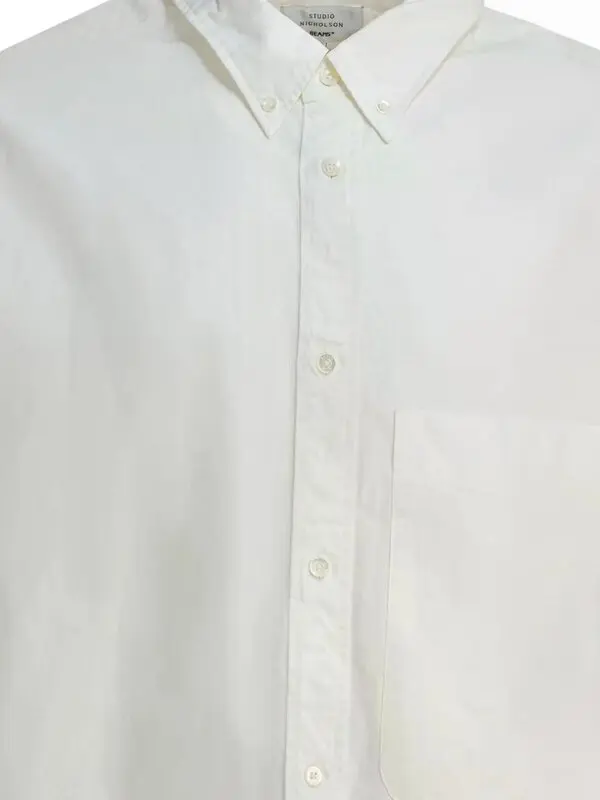 BEAMS Lisa Button-up Chest-pocket Shirt - White