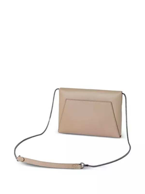 Brunello Cucinelli Two-way Clutch With Chain Strap - Neutrals