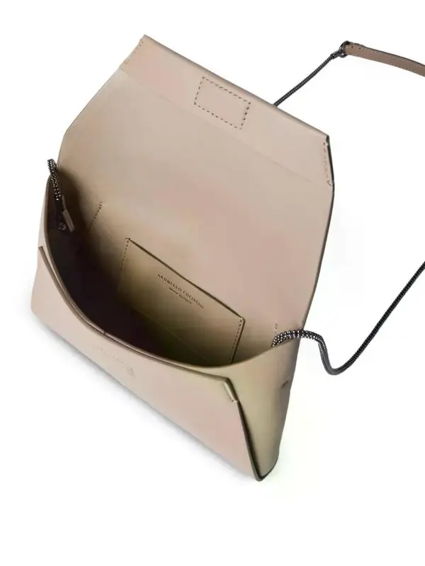 Brunello Cucinelli Two-way Clutch With Chain Strap - Neutrals