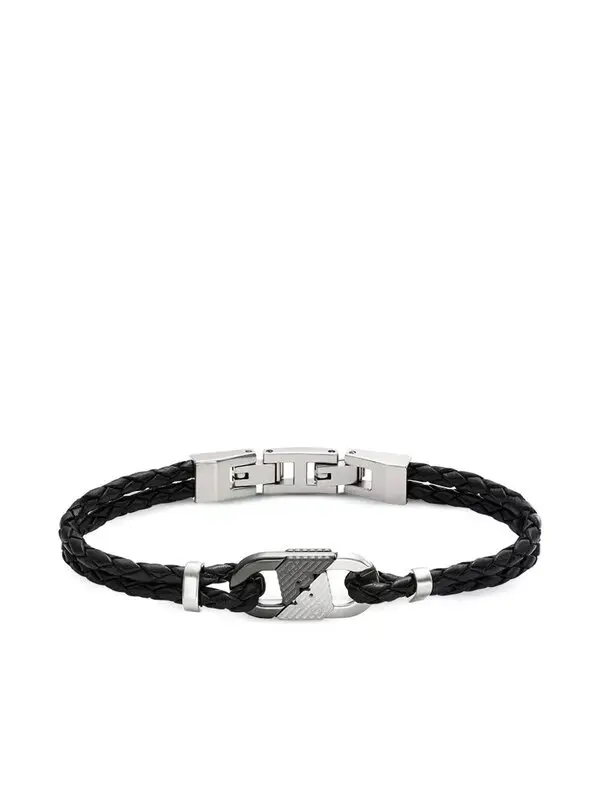 Emporio Armani Braided-detail Bracelet - Silver