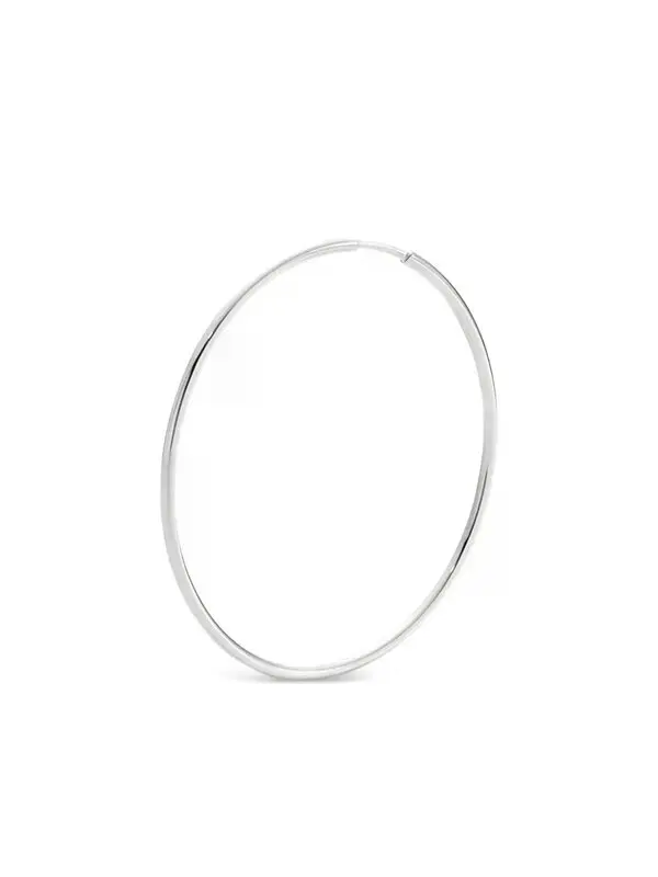 MARIA BLACK 14k Recycled White Gold Hoop Earring - Silver