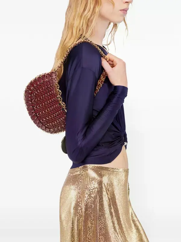 Rabanne Iconic Discs Moon Flip Shoulder Bag