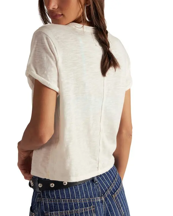 Free People Take 2 V-neck T-shirt - Clean Ivory
