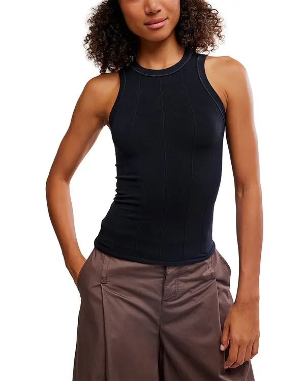 Free People So Soft Seamless Tank Top - Black