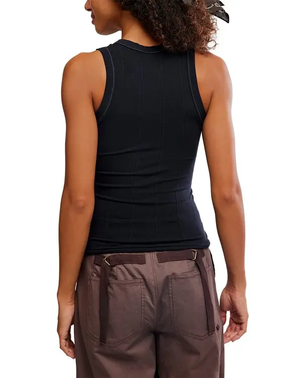 Free People So Soft Seamless Tank Top - Black
