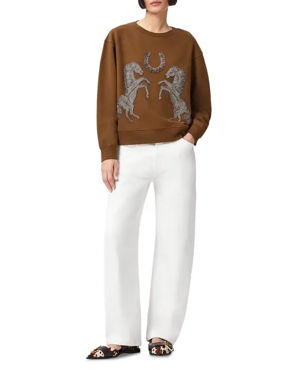 ALLSAINTS Luck Pippa Sweatshirt - Cognac Brown