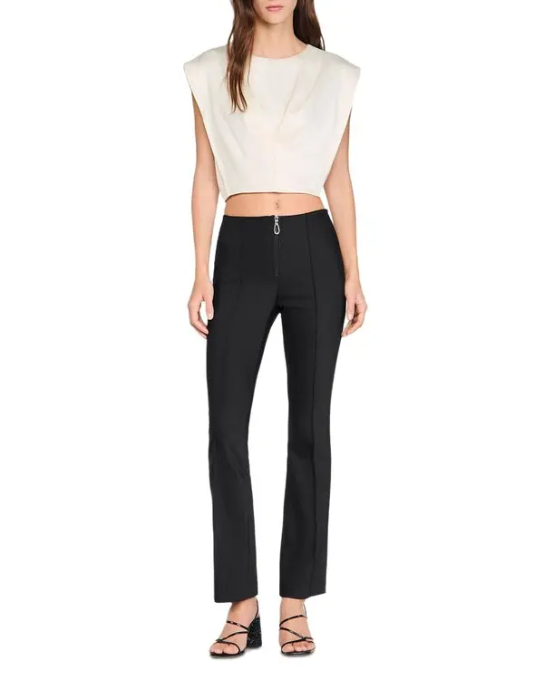 Sandro Pleated Trousers With Zip