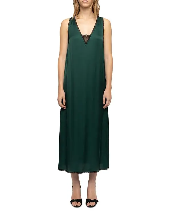 Zadig&Voltaire Renzo Satin Dress - Rain Forest