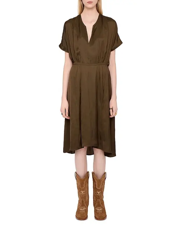 Zadig&Voltaire Riaz Satin Dress - Moss