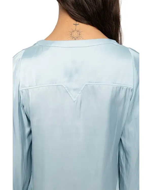 Zadig&Voltaire Torny Satin Tunic - Sky