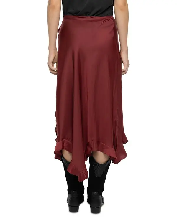 Zadig&Voltaire Jeto Satin Skirt - Cherry