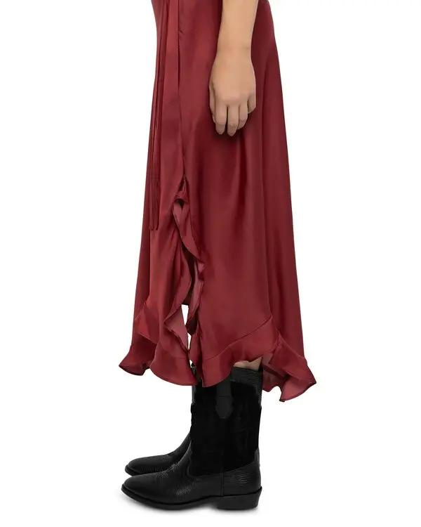 Zadig&Voltaire Jeto Satin Skirt - Cherry