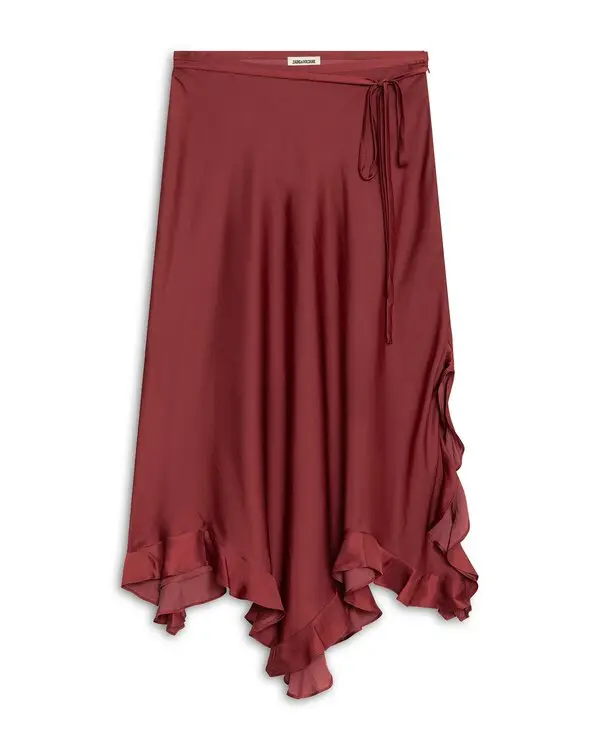 Zadig&Voltaire Jeto Satin Skirt - Cherry