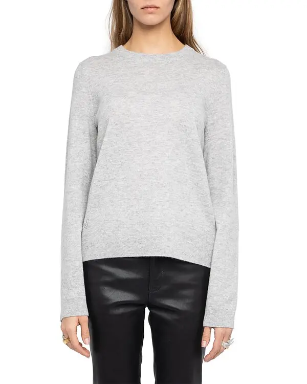 Zadig&Voltaire Cara Patch Sweater - Light Grey