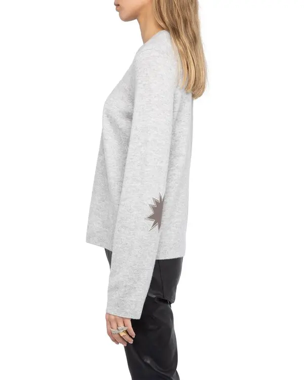 Zadig&Voltaire Cara Patch Sweater - Light Grey