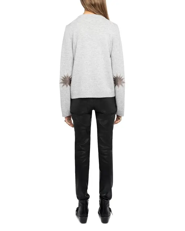 Zadig&Voltaire Cara Patch Sweater - Light Grey