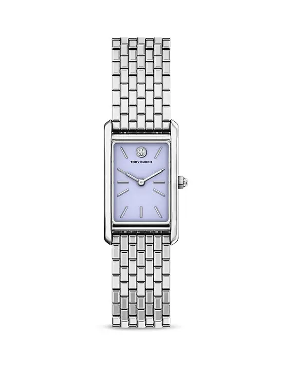 Tory Burch Slim Eleanor Watch, 20mm X 34mm - Silver/purple