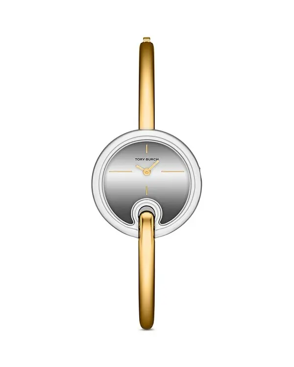 Tory Burch Small Pierced Bangle Watch, 30mm - Gold/silver