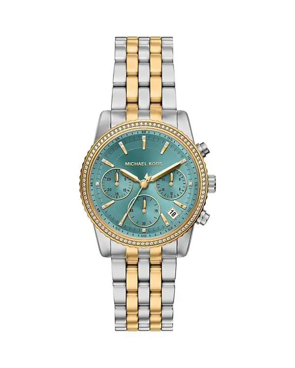 Michael Kors Bryant Chronograph, 35mm - Two-tone/blue