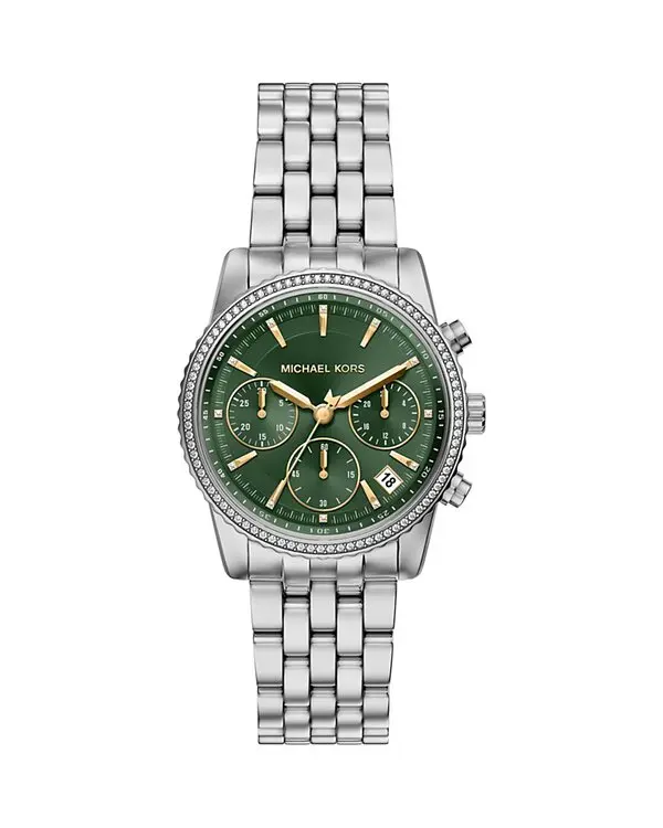 Michael Kors Bryant Chronograph, 35mm - Silver/green