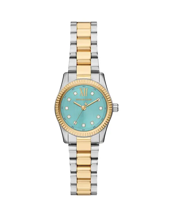 Michael Kors Petite Kensington Watch, 26mm - Two-tone/blue