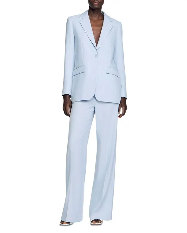 Sandro Sequin Stripe Suit Jacket - Sky Blue