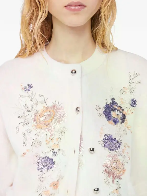 Rabanne Floral-embroidered Cardigan