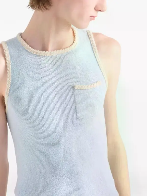 Prada Contrast-trim Tank Top