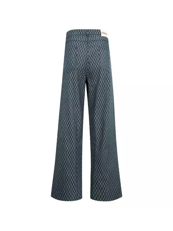 PLEASURES Checked Baggy-fit Jeans - Blue