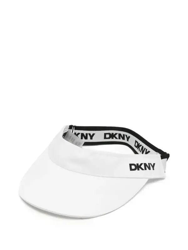 Dkny Logo Tennis Visor - White