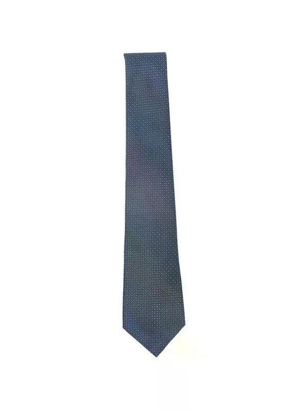 Canali Polka-dot Neck Tie - Blue