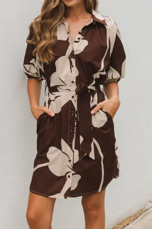 LABEL OF LOVE Bloom Floral Shirt Dress