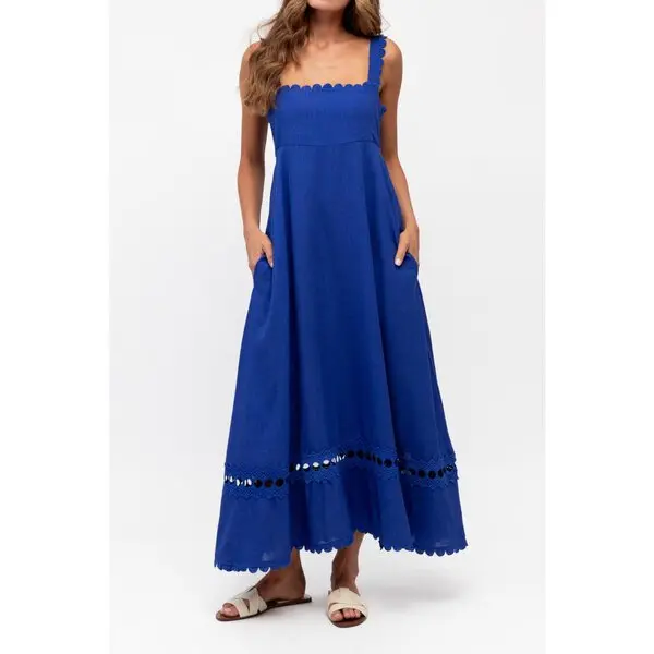 STUDIBAKER HAWK Allegra Maxi Dress - Cobalt