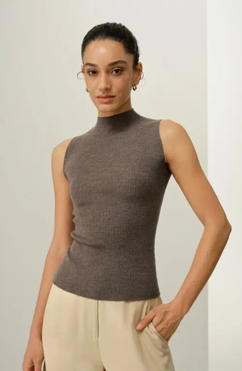 Lilysilk Knit Wool Sleeveless Vest