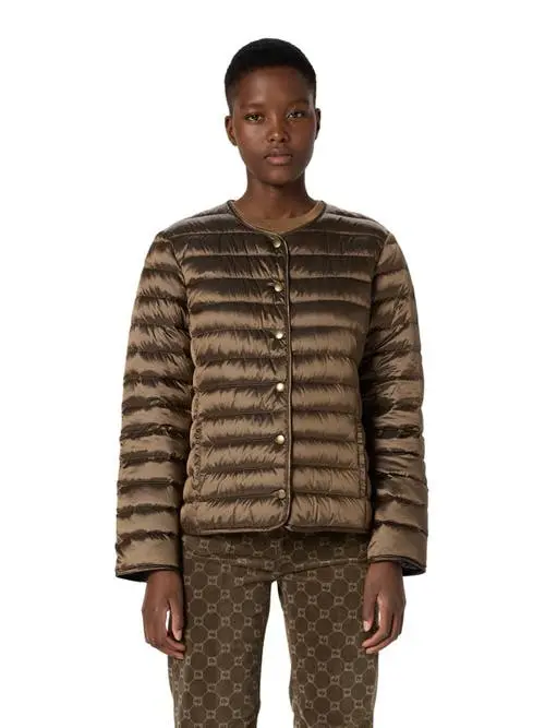 Gerard Darel Micaela Quilted Reversible Down Jacket - Cigar
