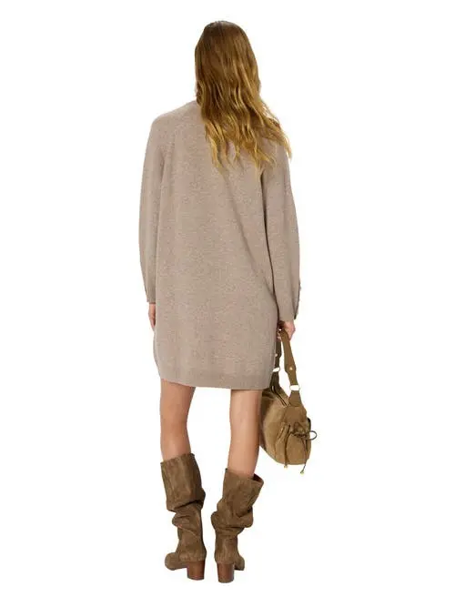 Gerard Darel Loma Button-shoulder Knitted Mini Dress