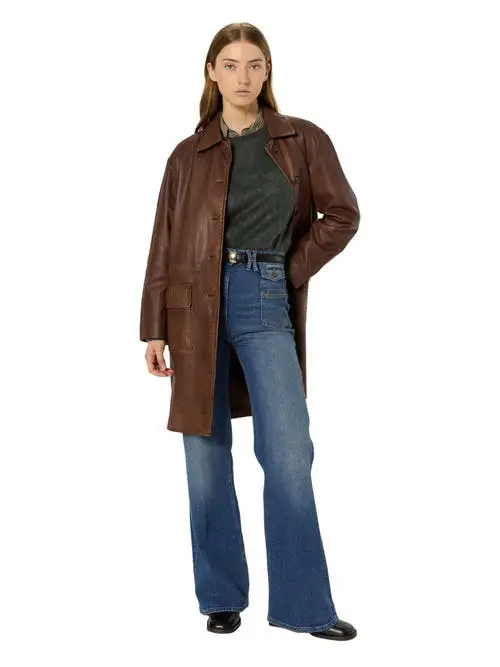 Gerard Darel Madyson Long Leather Jacket