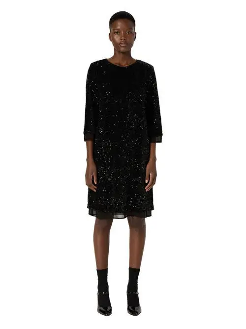 Gerard Darel Liora Sequin Knee Length Dress