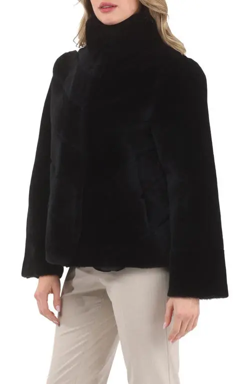 Gorski Genuine Shearling Reversible Jacket - Black/black