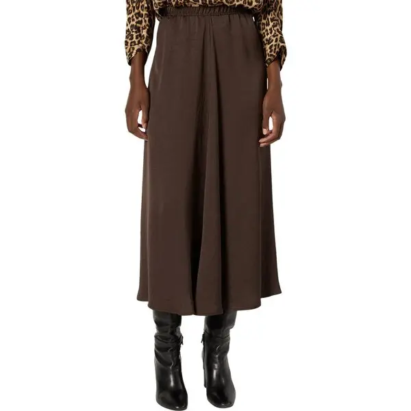 Gerard Darel Bella Satin Midi Skirt