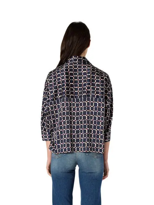 Gerard Darel Ariane Geometric Print Boxy Blouse
