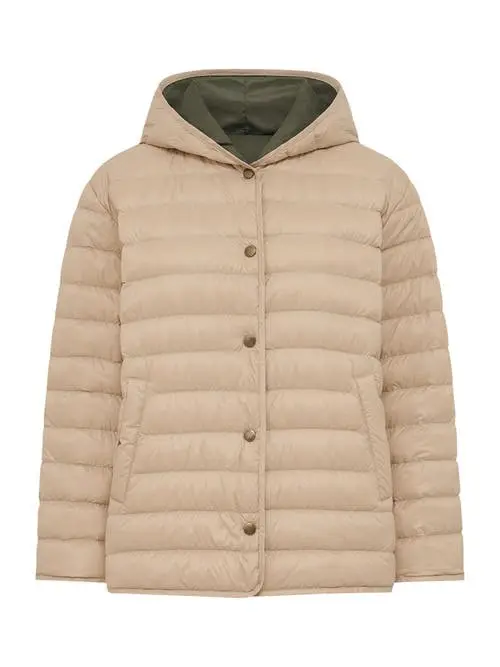 Gerard Darel Serena Quilted Hooded Reversible Jacket