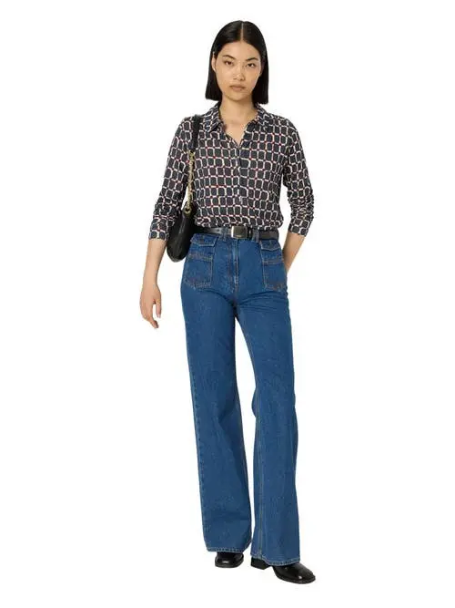 Gerard Darel Hortense Long Sleeve Printed Shirt