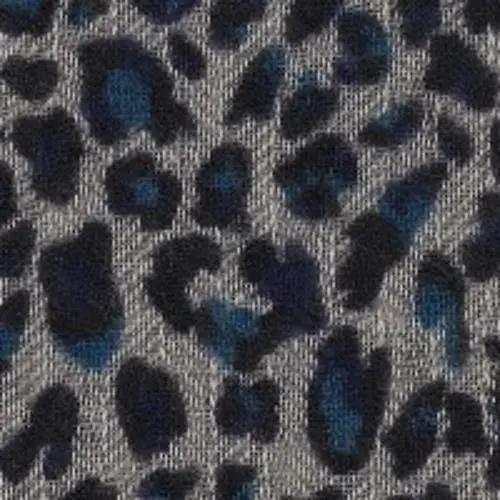 Gerard Darel Rosalie Leopard Pattern Scarf - Navy Blue