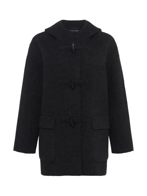 Gerard Darel Malina Hooded Wool Coat