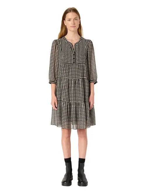 Gerard Darel Lira Tiered Polka Dot Dress