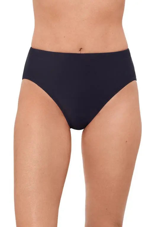 AQUA GREEN Mid-rise Brief Swimsuit Bottom - True Navy