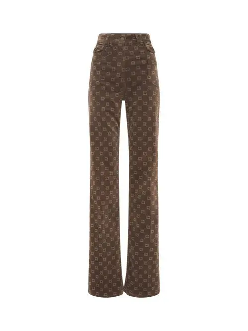 Gerard Darel Anna Flared Monogram Corduroy Jeans