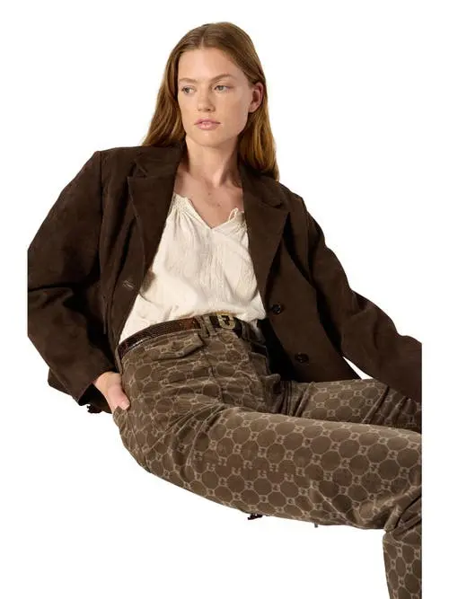 Gerard Darel Anna Flared Monogram Corduroy Jeans